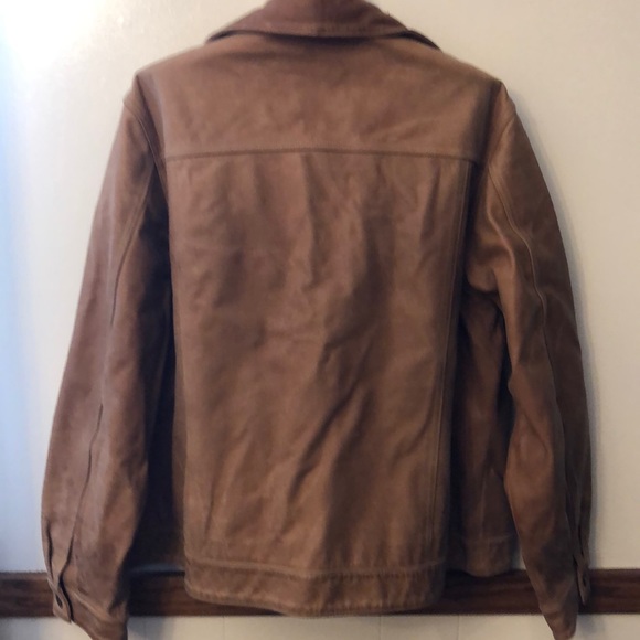 Talbots | Jackets & Coats | Vintage Talbots Leather Jacket Tan Xl ...